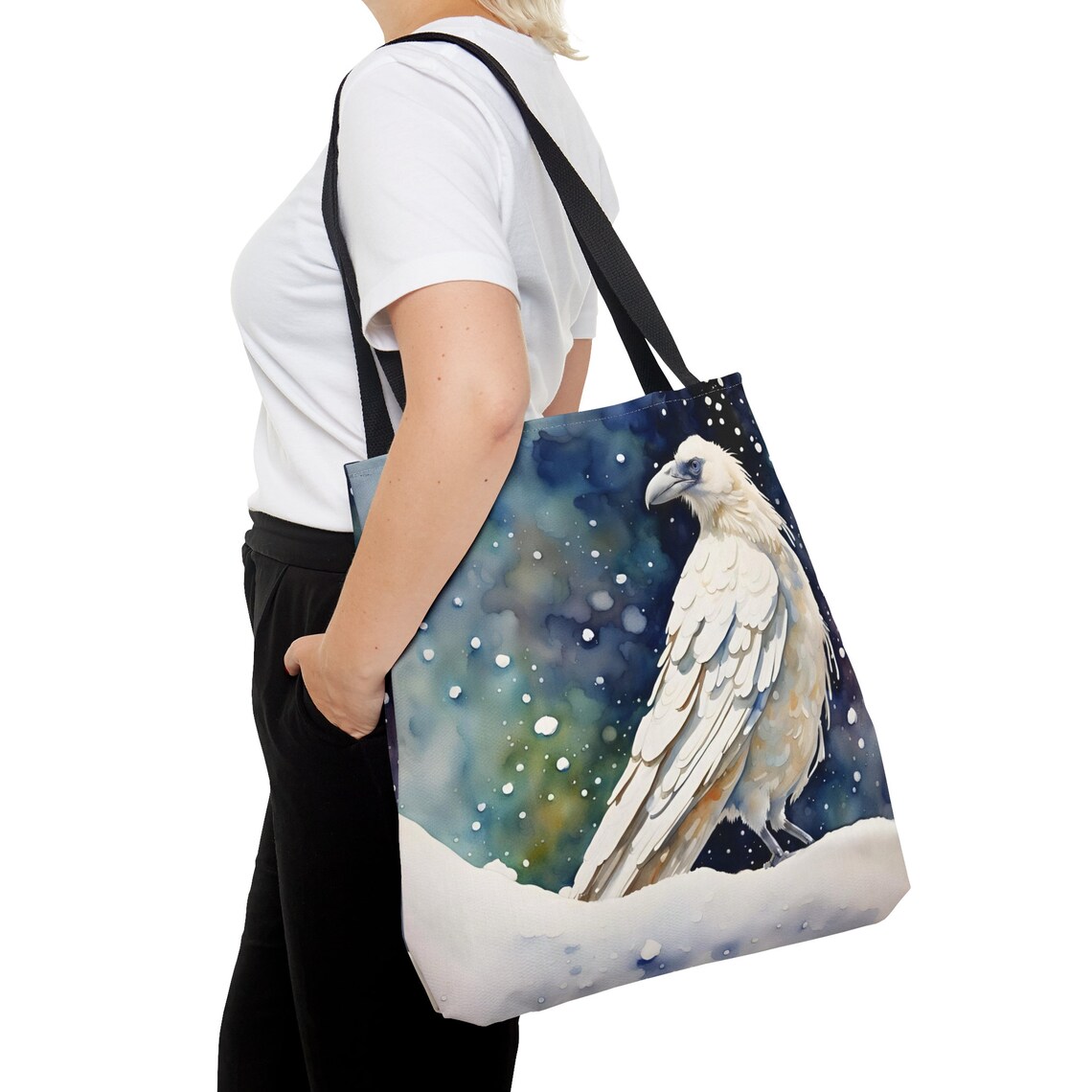 White Raven Tote Bag White Raven From Anchorage Alaska, Albino Raven ...
