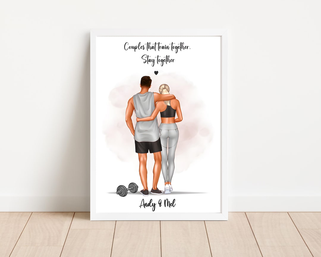 Gym Couple Gift, Workout Couple, Gift for Gym Partner, Personalised ...