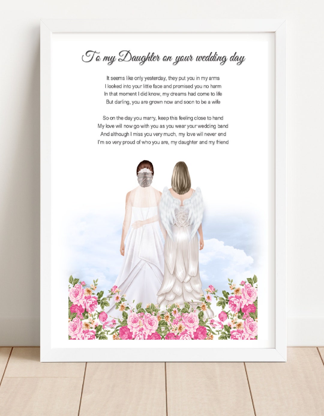 To My Daughter on Her Wedding Day Poem, Gift From Mum in Heaven ...
