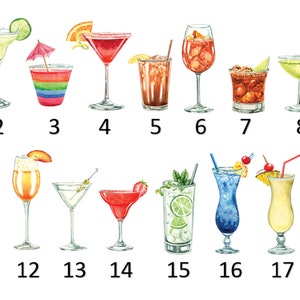 Personalised Cocktail Print, Gift for Friends, Friends Cocktails Print ...