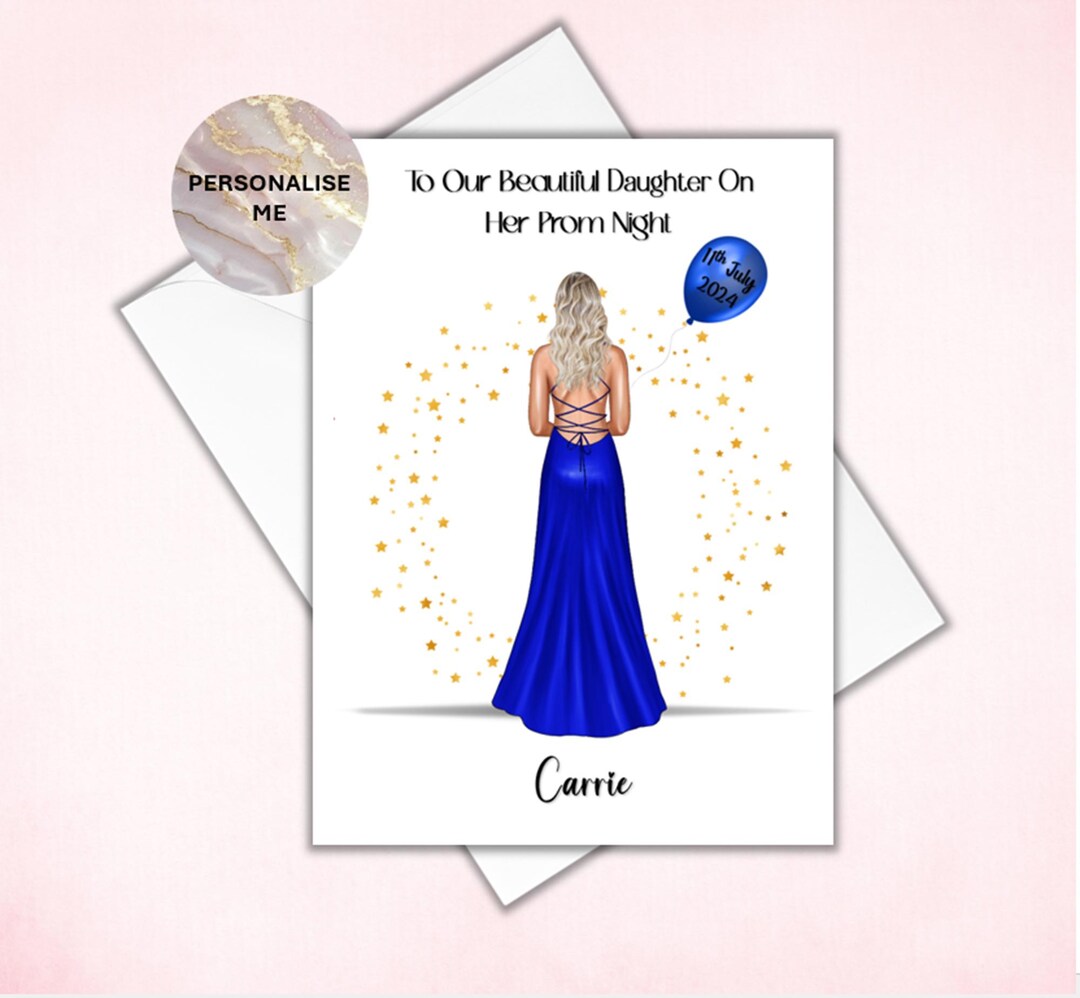 Personalised Prom Card, Prom Gift, Prom Keepsake, Gift for Daughters ...