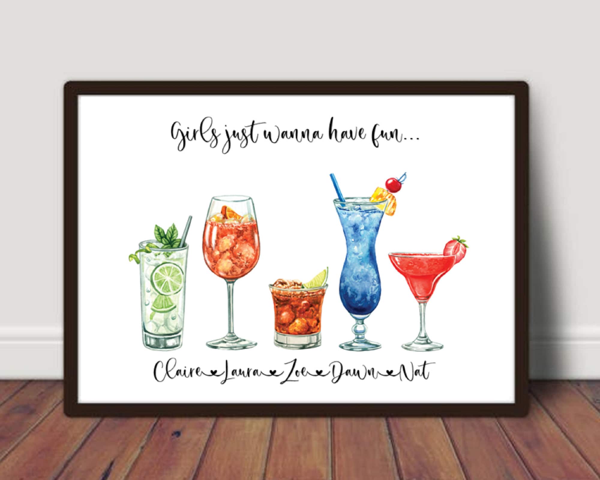 Personalised Cocktail Print Gift for Friends Friends - Etsy