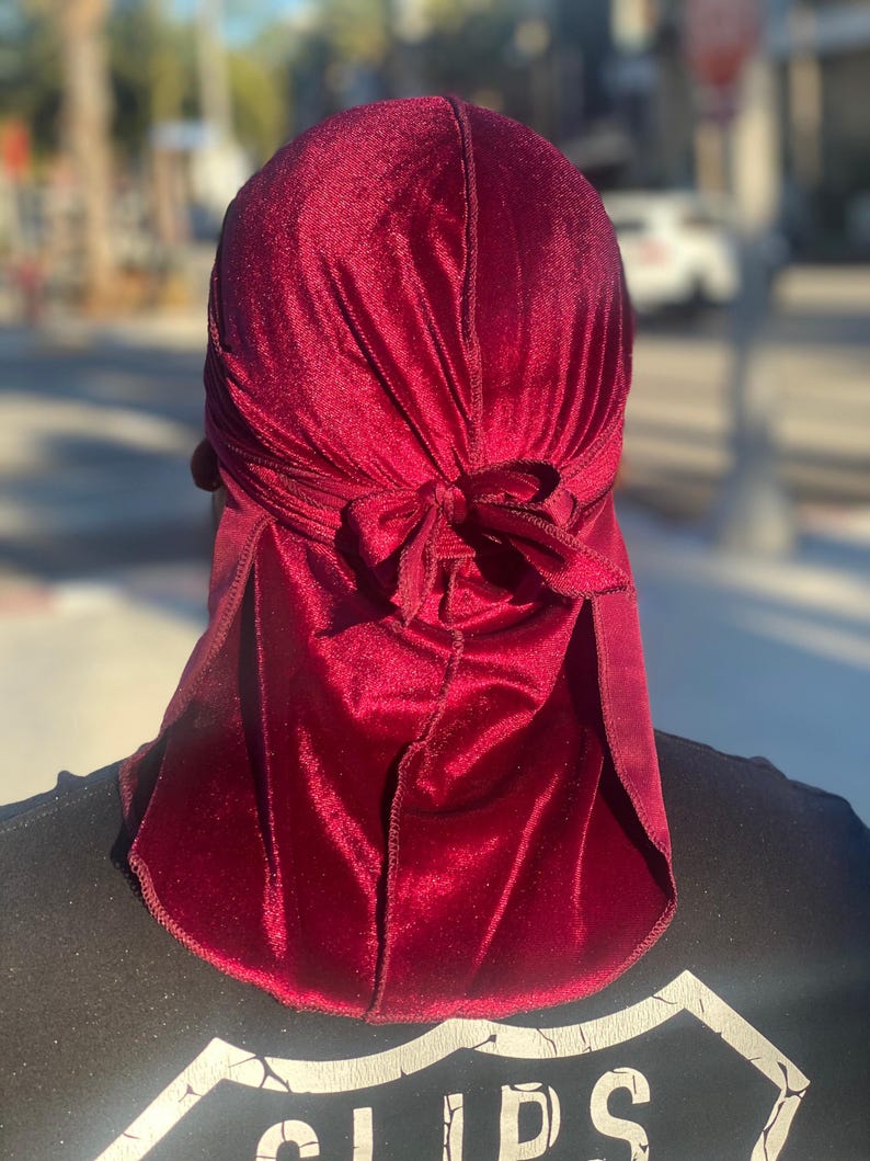 Burgundy Velvet Durag - Etsy