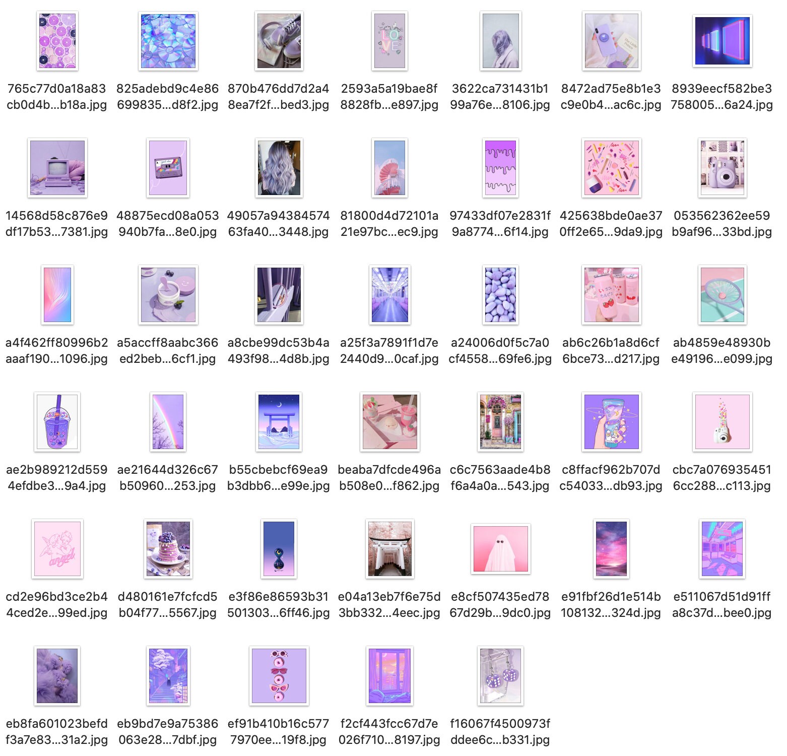 75pcs Bubblegum DIGITAL Pastell lila Collage Kit - Etsy.de