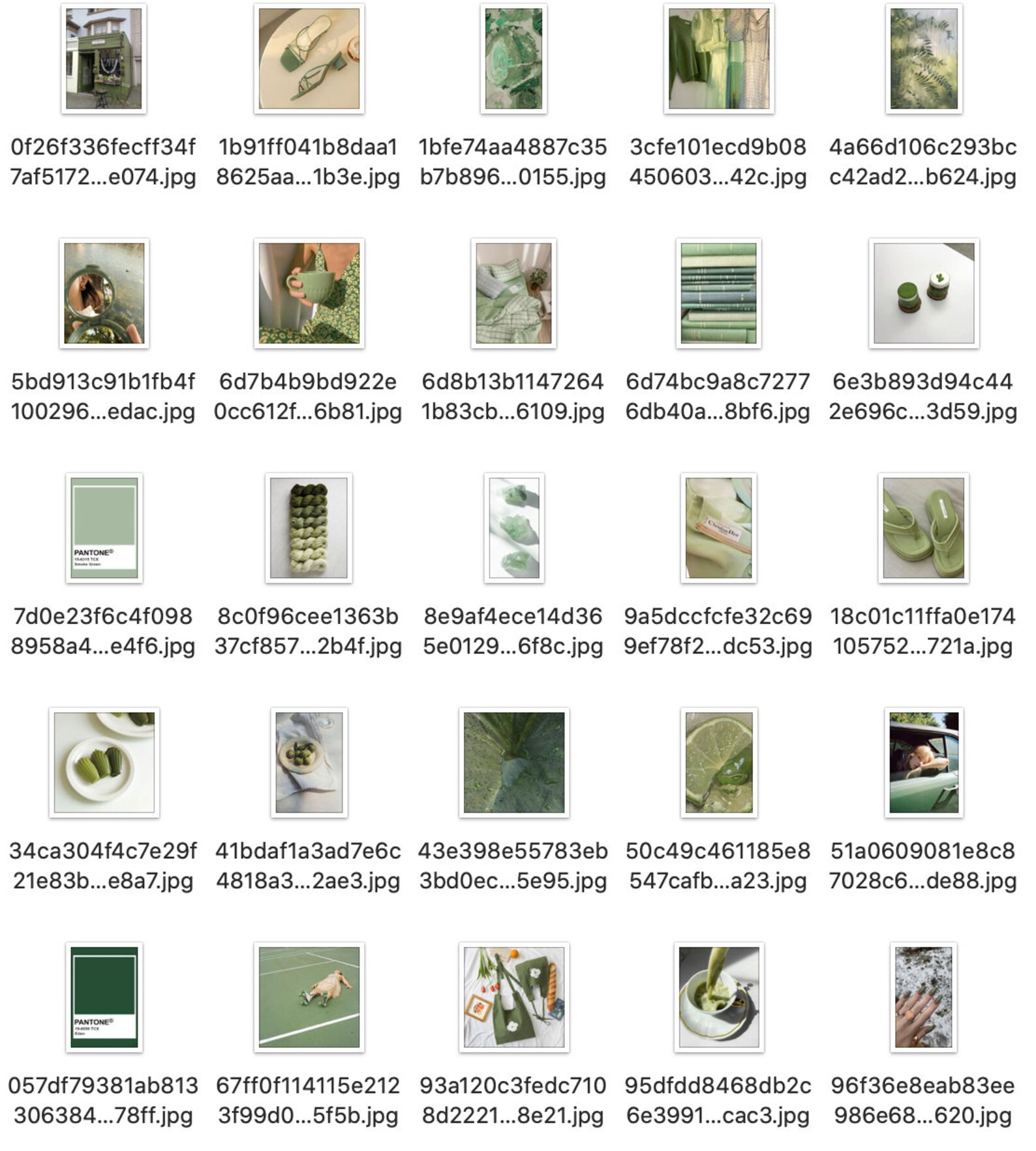 75pcs Matcha DIGITAL Green Collage Kit - Etsy