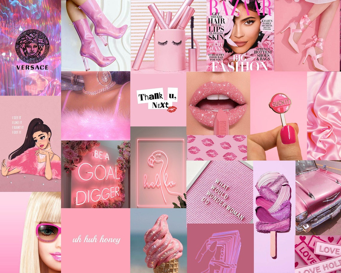 57pcs Glitter DIGITAL BABY PINK Collage Kit Dm for Custom - Etsy