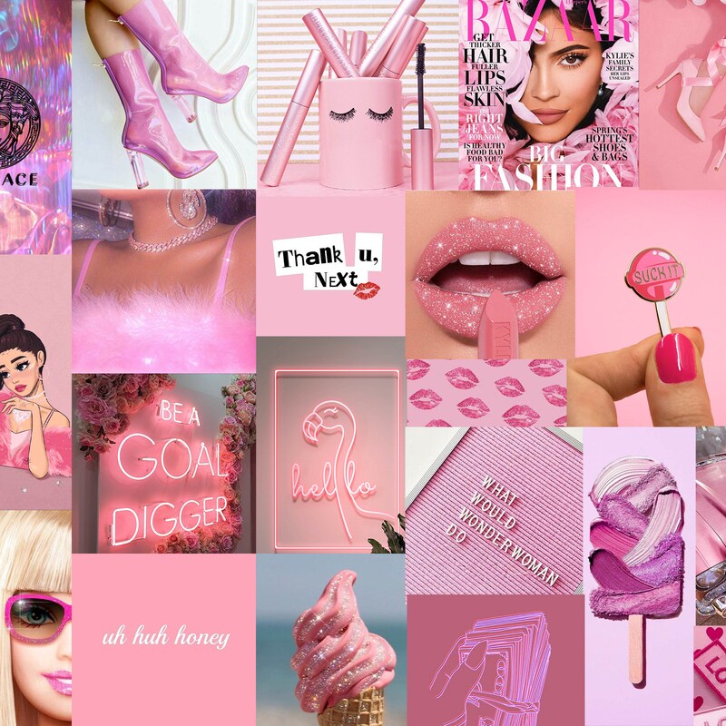 Pink Collage Kit - Etsy