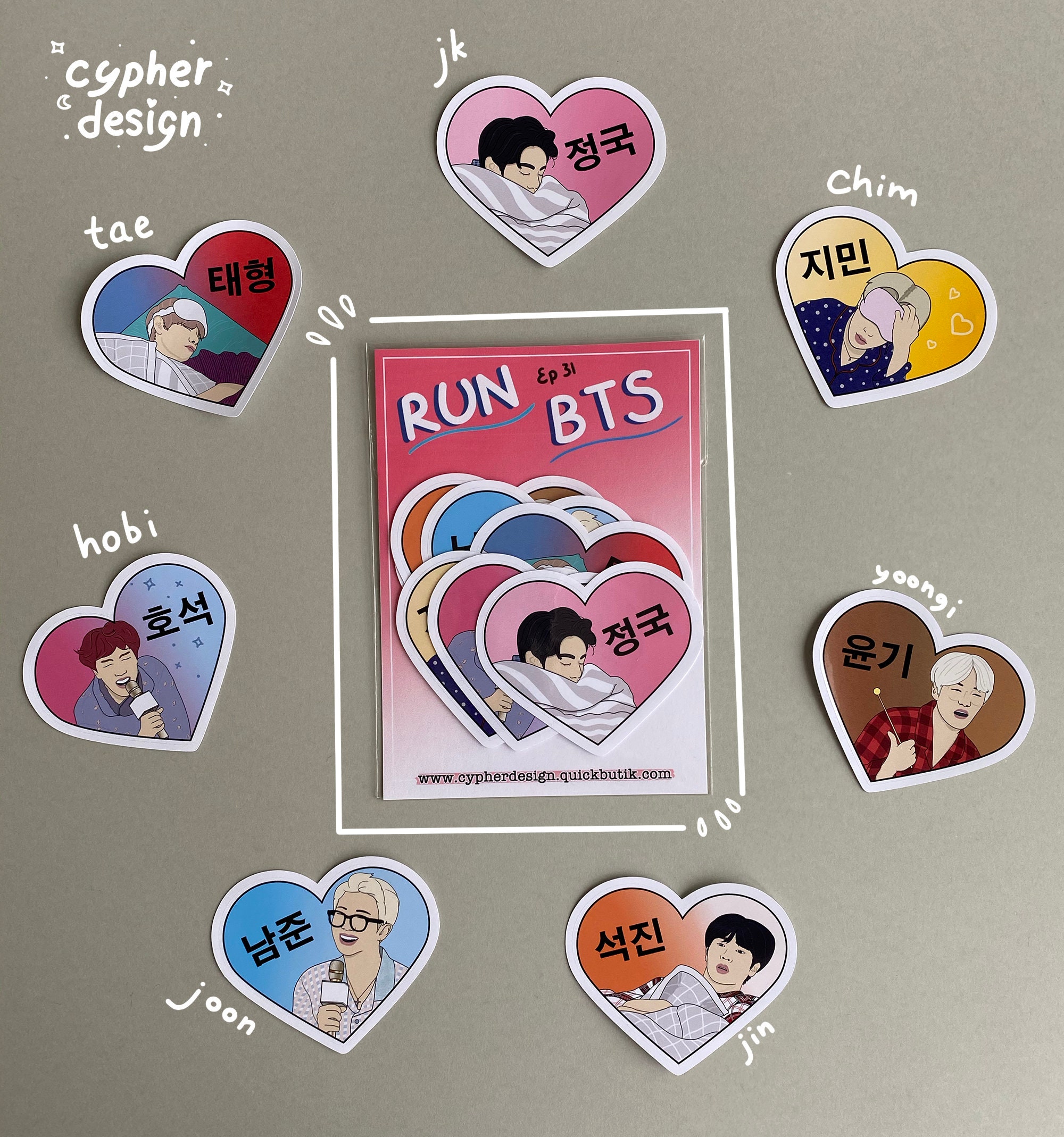 BTS Sticker Pack Bangtan Sonyeondan Run BTS BTS Decal Bts - Etsy