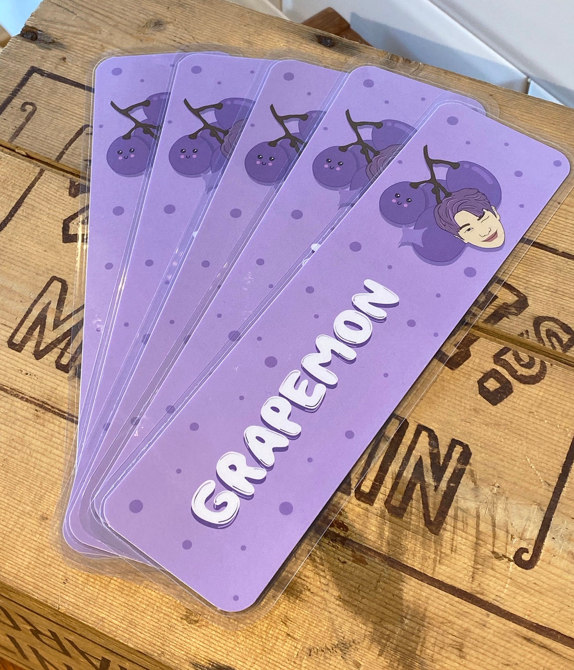 BTS Bookmark Fruit Theme Gift BTS Design Kpop Bookmark | Etsy