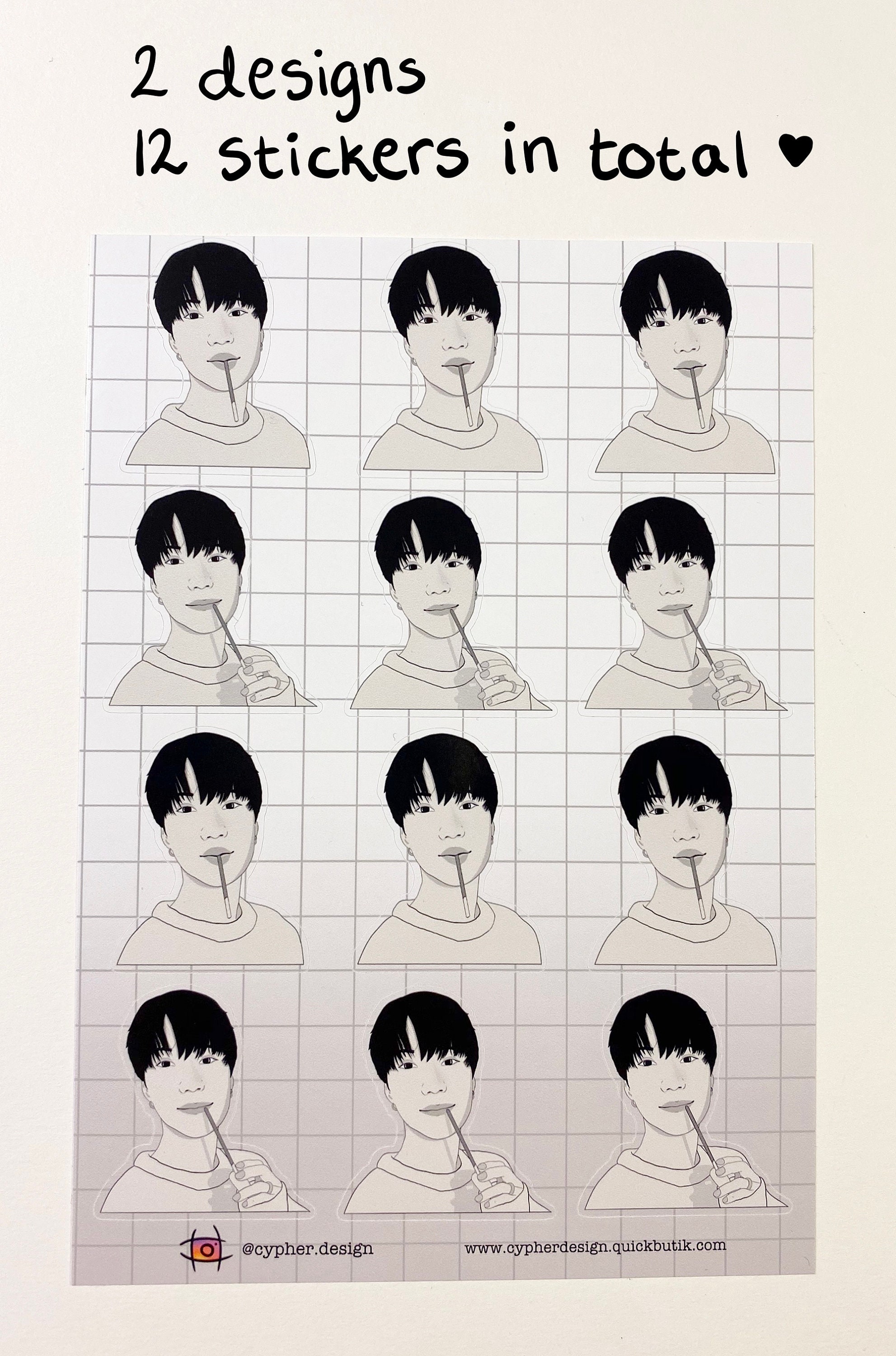 SHINee Taemin Sticker Sheet K-pop stickers SHINee decal | Etsy