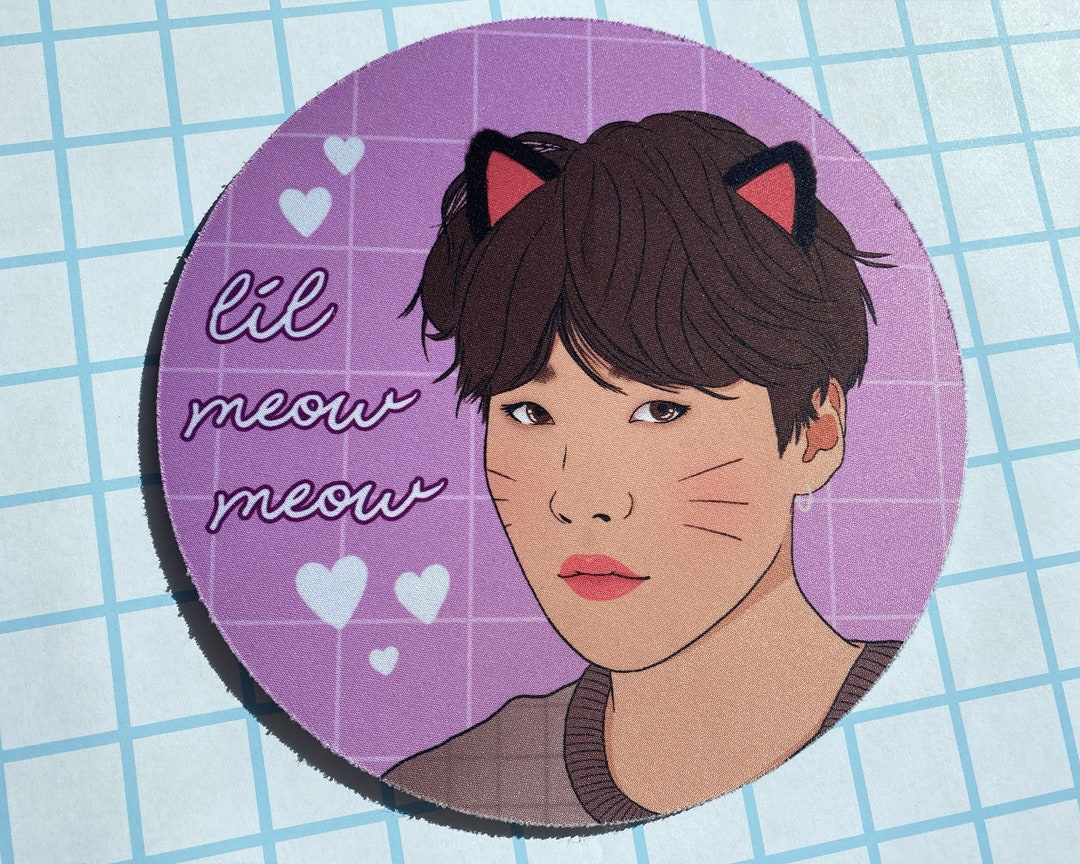 BTS Mousepad, Min Yoongi, Yoongi Cat, Computer Accessories, Mouse Mat ...