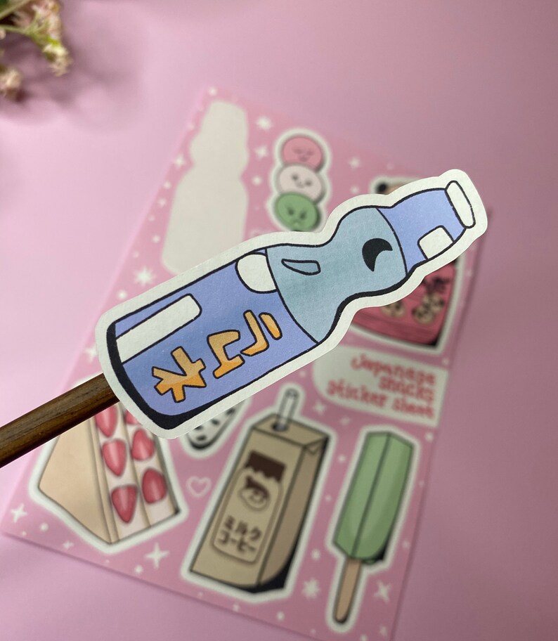 Japanese Snack Sticker Kawaii Sticker Sheet Ramune Pocky - Etsy