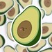 Cute Sticker Avocado Glossy Decal Gift for Friend Kawaii - Etsy