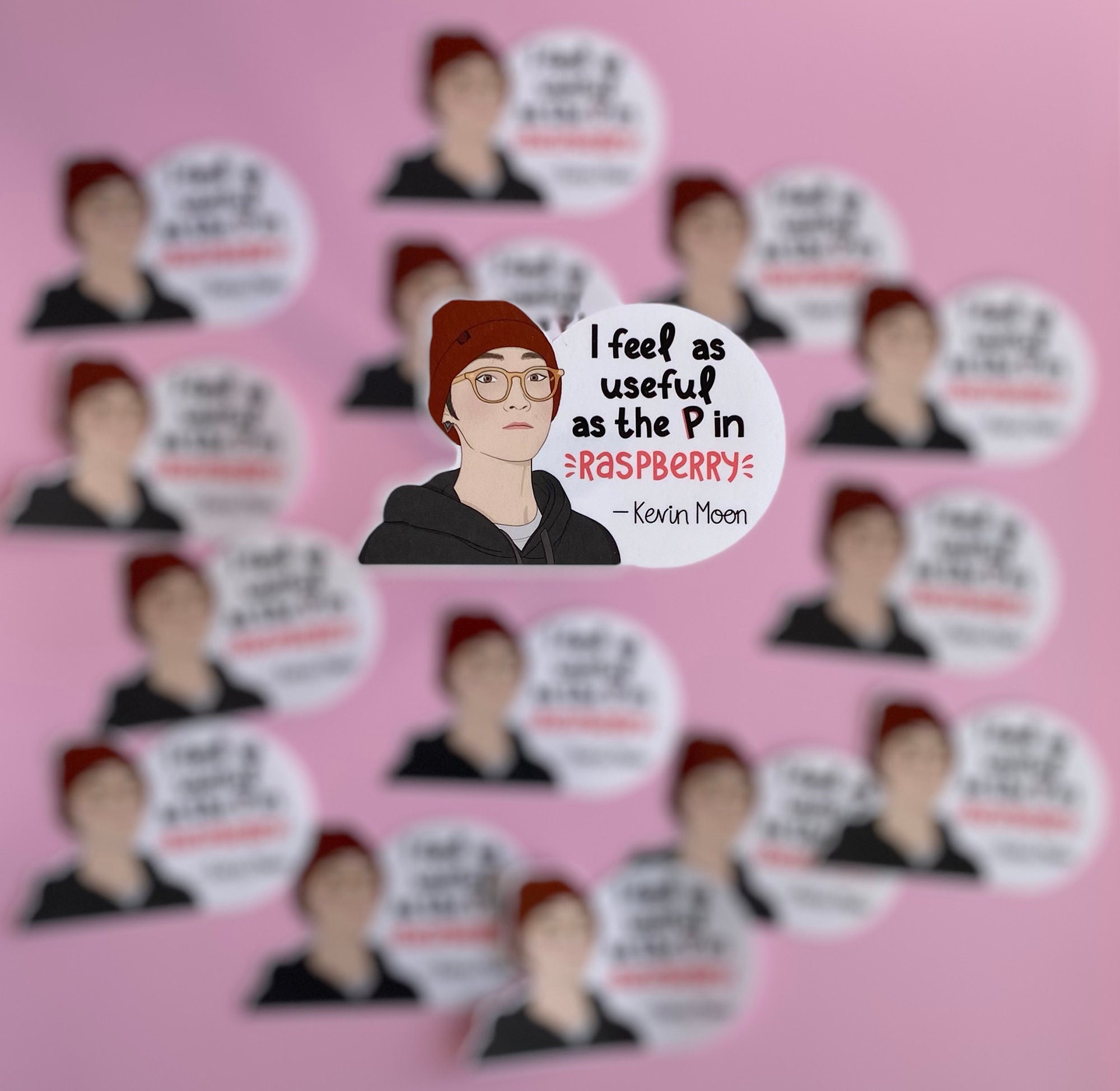 The Boyz Kevin Moon Die Cut Sticker Raspberry K-pop Decor - Etsy