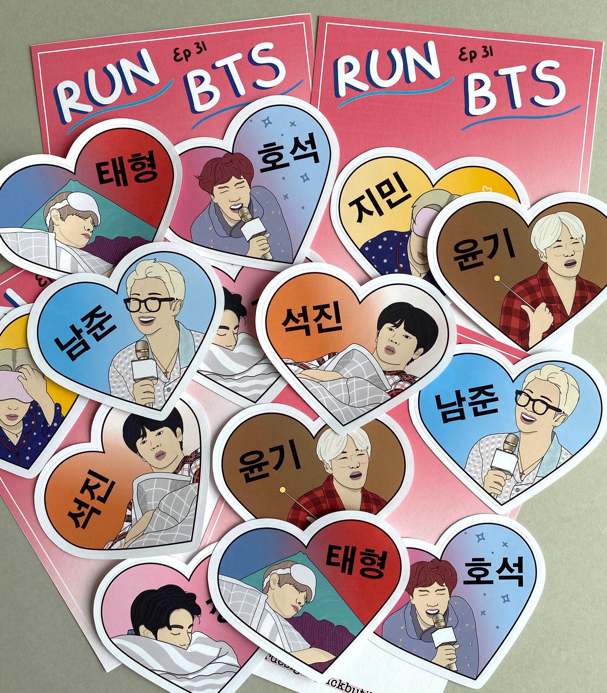 BTS Sticker Pack Bangtan Sonyeondan Run BTS BTS Decal Bts - Etsy