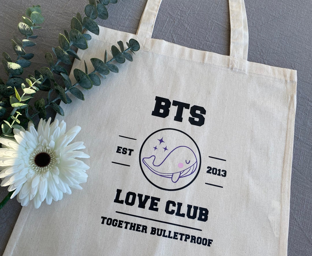 BTS Tote Bag, BTS Whale, Canvas Bag, Kpop Tote Bag, Bangtan Sonyeondan ...