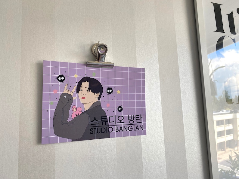 BTS Jungkook Art Print Kpop Wall Decor Bangtan Sonyeondan - Etsy
