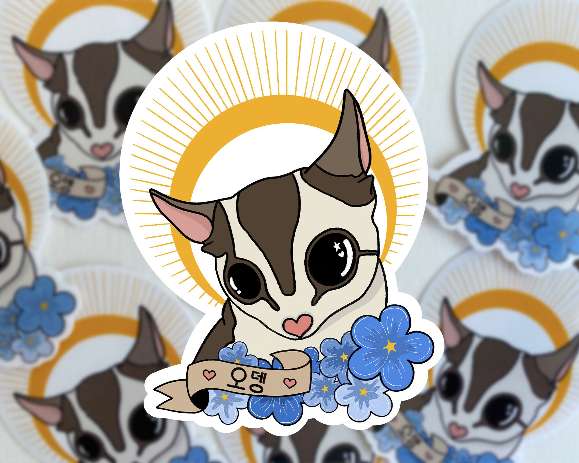 BTS Die Cut Sticker, Odeng, Sugar Glider, Seokjin, Jin, Glossy, K-pop ...