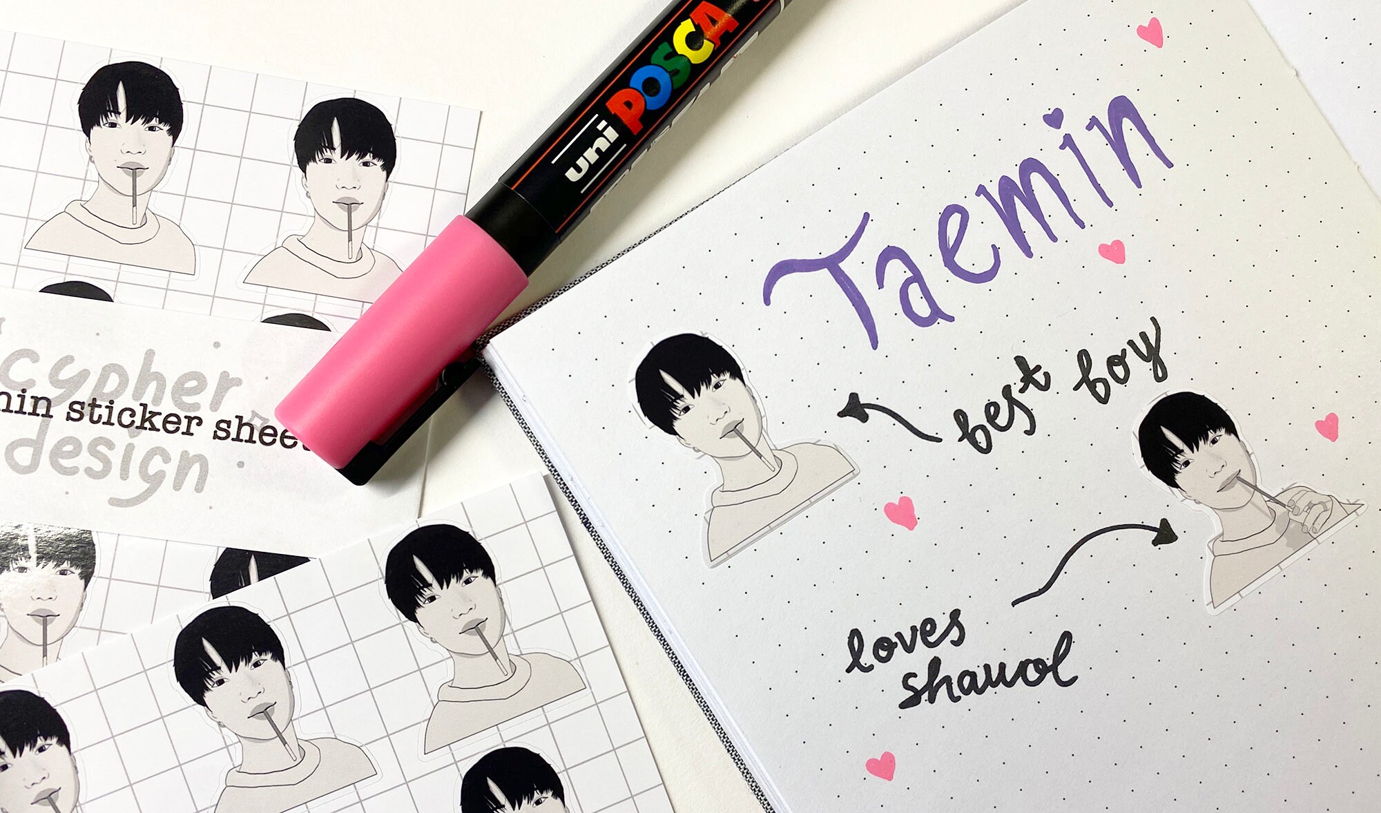SHINee Taemin Sticker Sheet K-pop stickers SHINee decal | Etsy