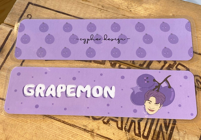 BTS Bookmark Fruit Theme Gift BTS Design Kpop Bookmark | Etsy