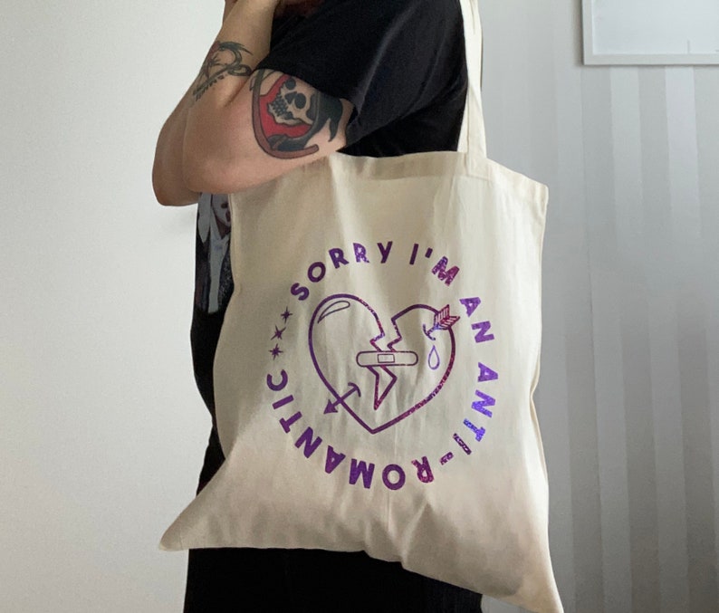 TXT Tote Bag Anti-romantic 100% Cotton Heat Transfer Vinyl - Etsy