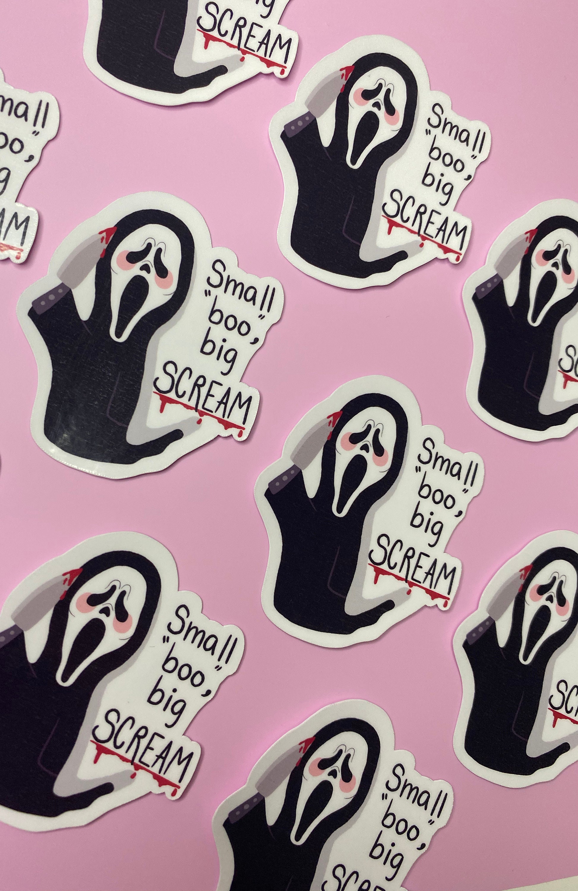 Ghost Sticker, Scream, Glossy Decal, Gothic Sticker, Kawaii Aesthetic ...