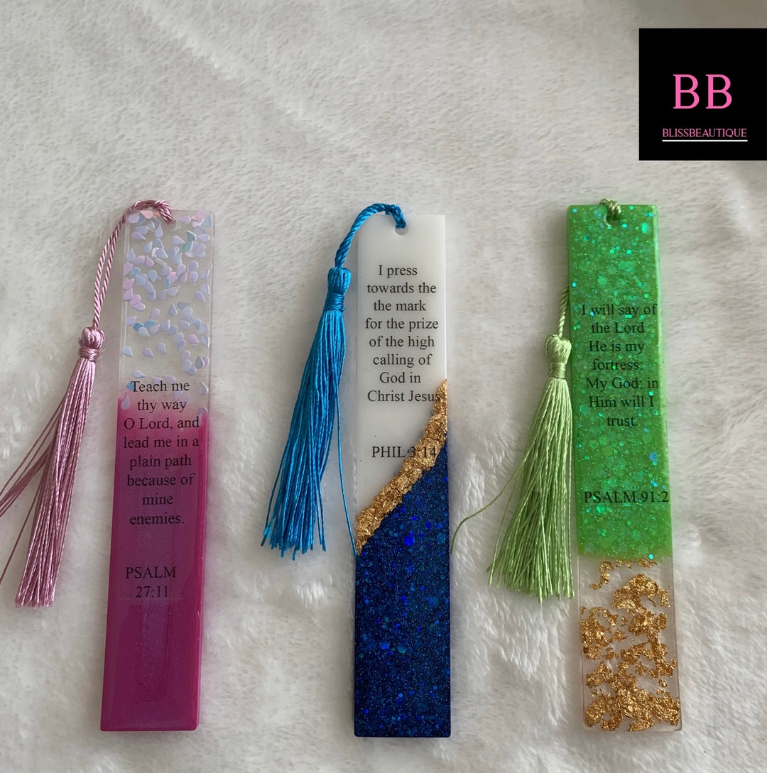 Resin Bookmarks Scriptural Personalized Bookmarks - Etsy