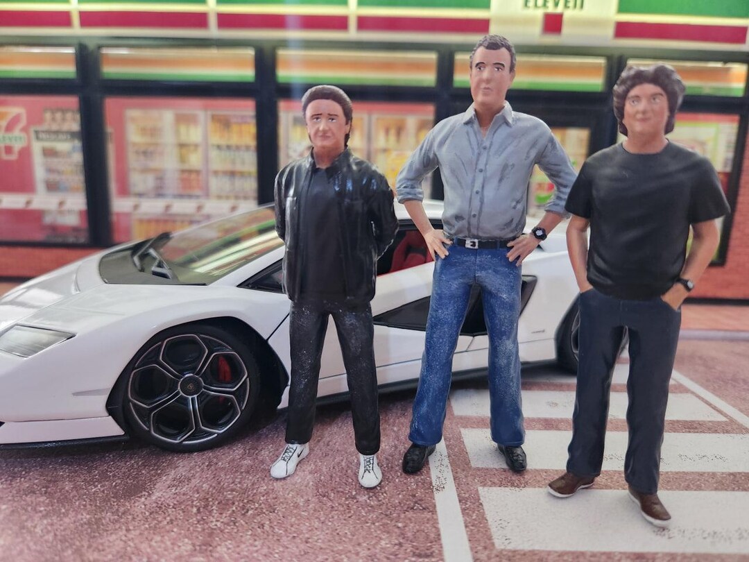 Top Gear Crew (3 Figures) Handpainted Resin Figures 1/18 Scale Diorama ...