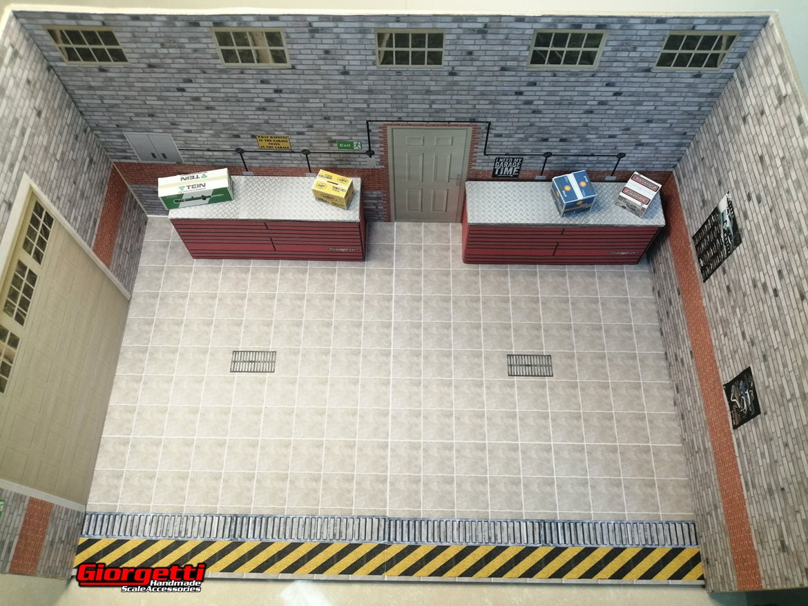 Instant Download Printable Garage Diorama Display 1/18 Scale (with ...