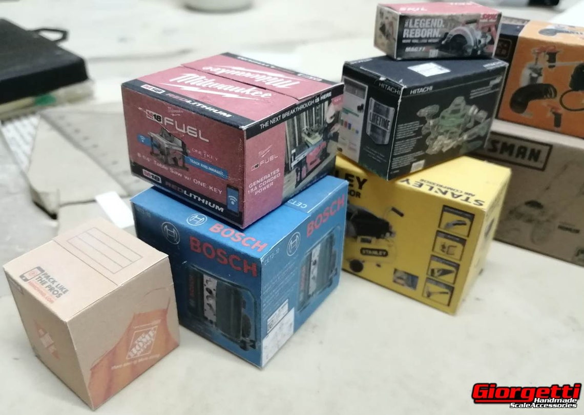 10 Printable Tools Boxes 1/10 1/12 Scale Garage Diorama | Etsy