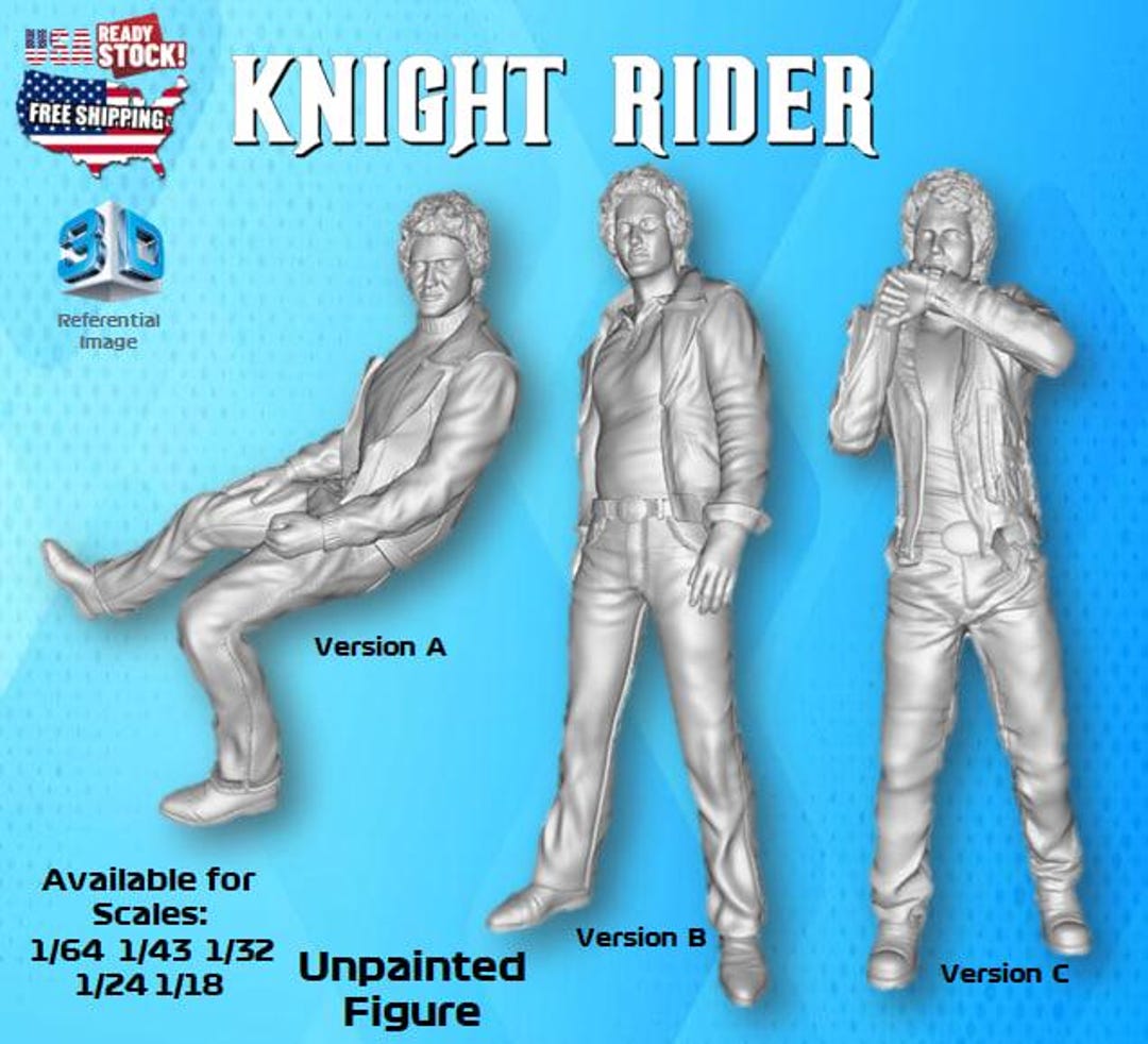 Michael Knight (knight Rider) (3 Versions to Choose From) UNPAINTED ...