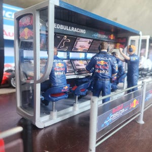 Red Bull F1 Pit Wall Set 1/18 Scale Diorama (handmade Accessory) - Etsy