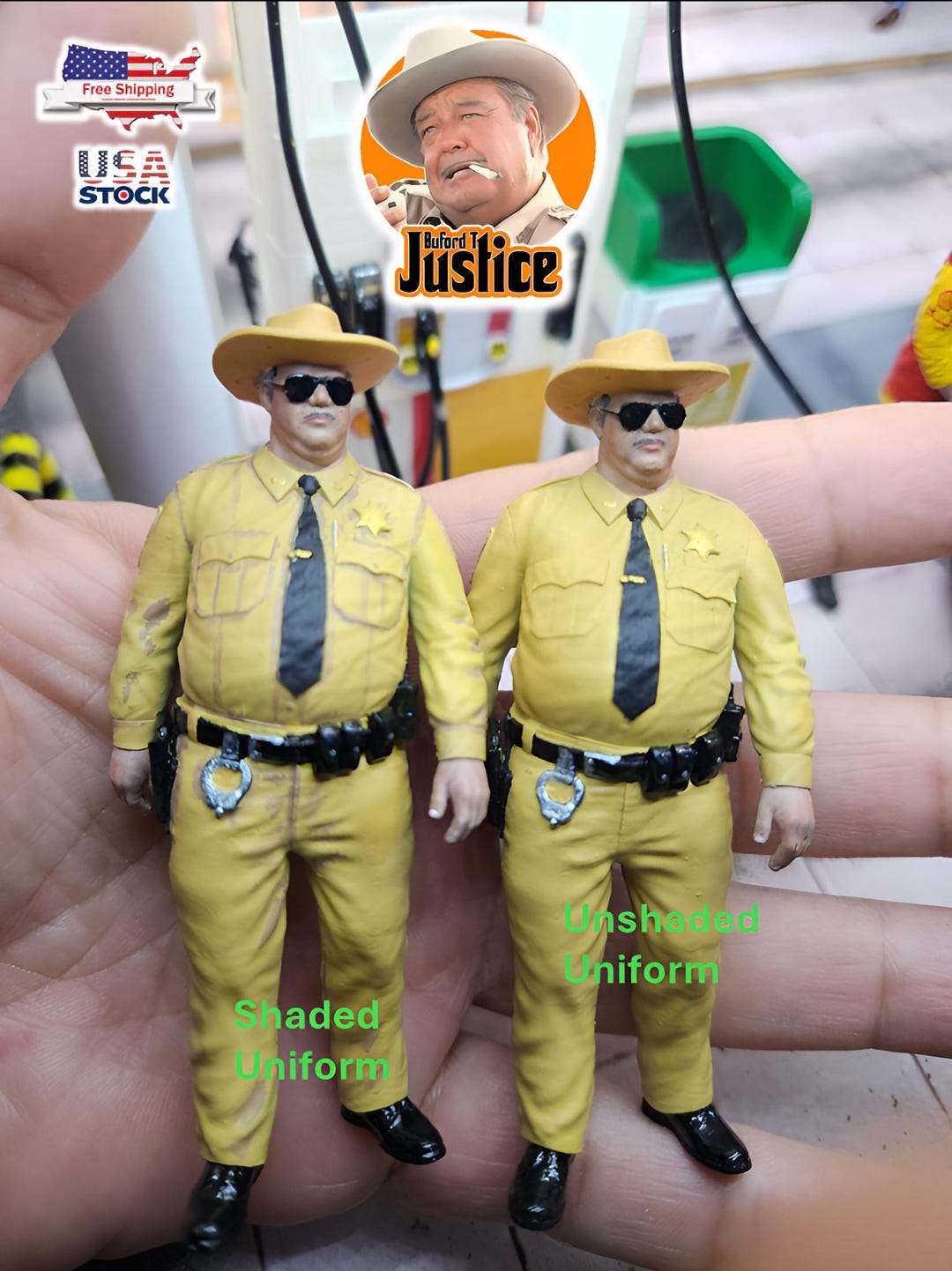 Sheriff Bufford Resin PAINTED Figure 1/18 Scale Diorama Garage ...