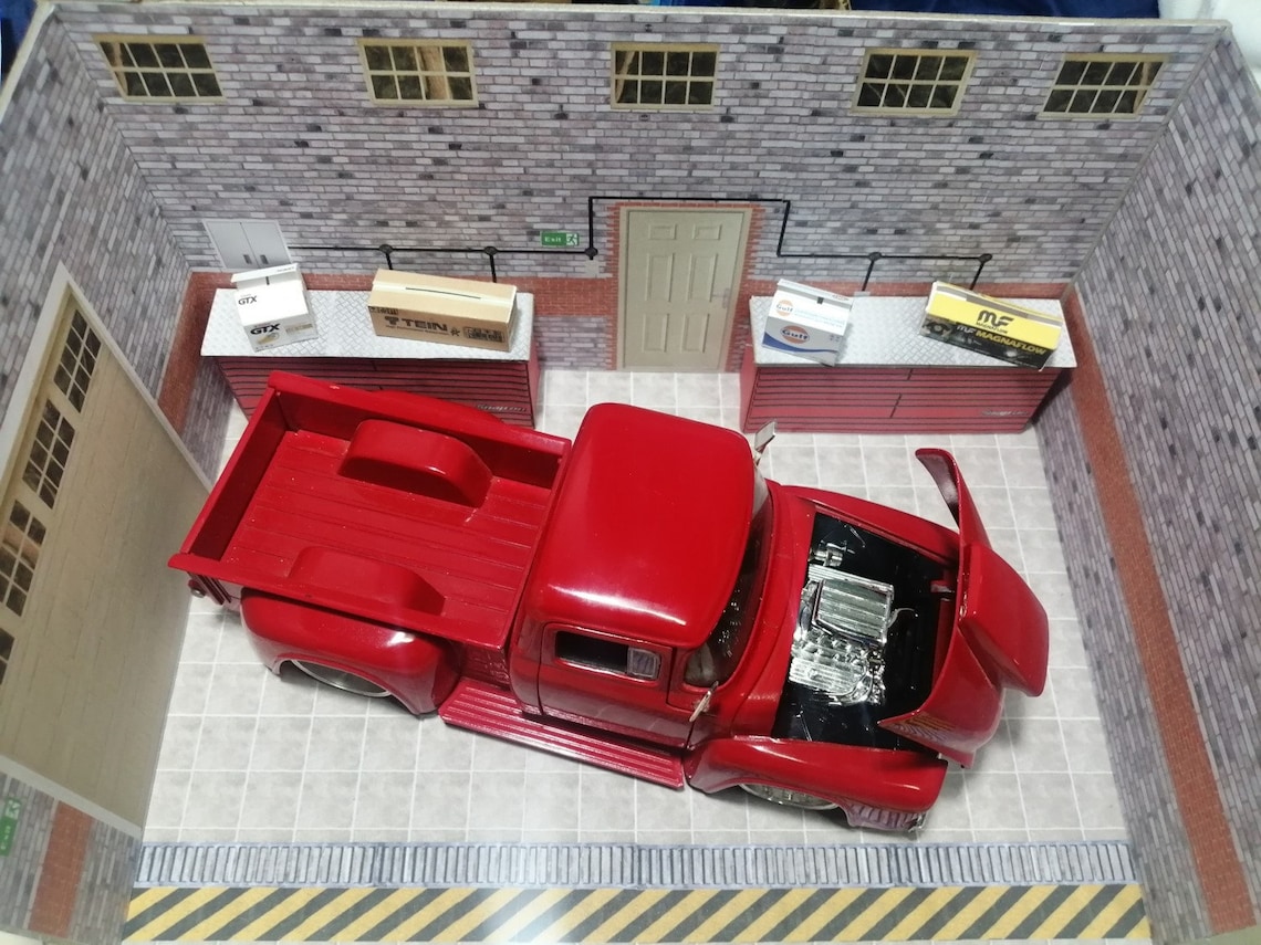 Instant Download Printable Garage Diorama Display 1/24 Scale (with ...