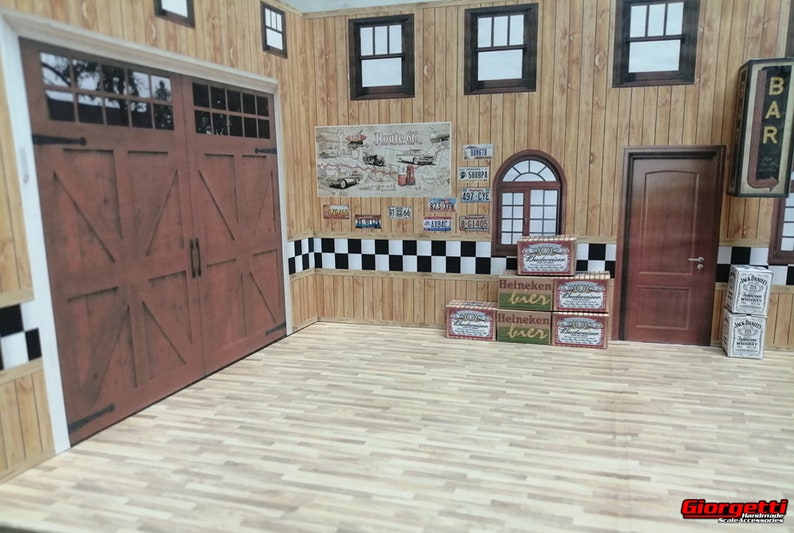Printable Retro Diorama Garage Display 1/18 Scale - Etsy Canada