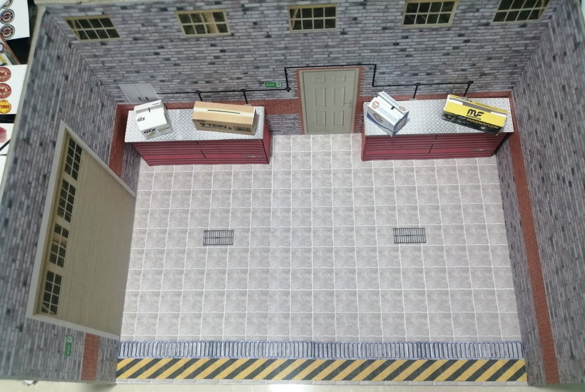 Instant Download Printable Garage Diorama Display 1/24 Scale (with ...