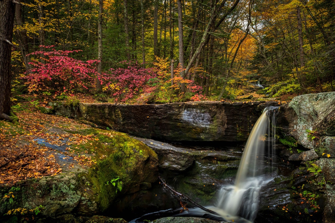 Autumn Scene at Enders Falls Located in Granby CT, Digital Download of ...