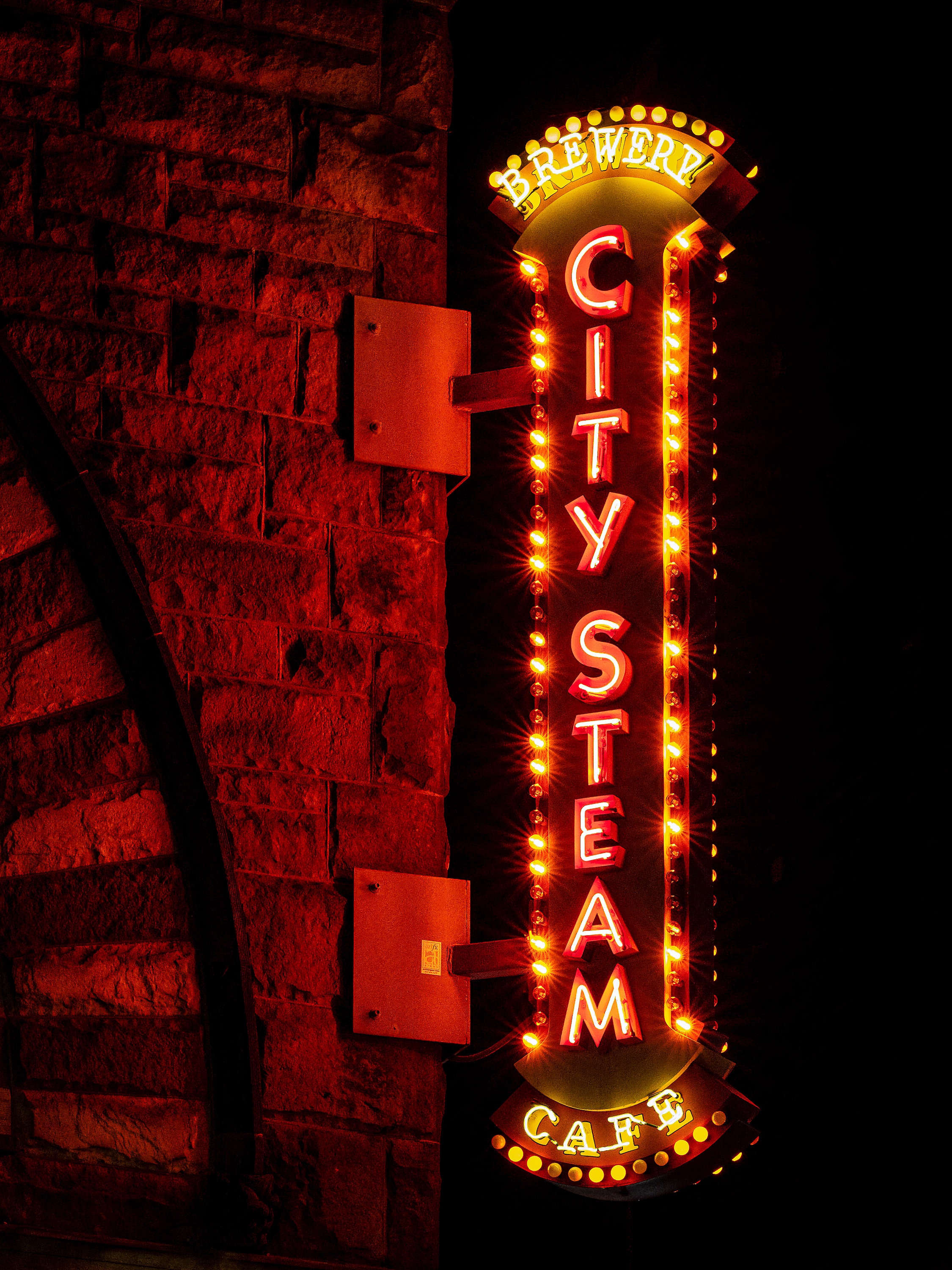 A Downtown City Steam Brewery Neon Sign Perfect for Your Basement Bar ...