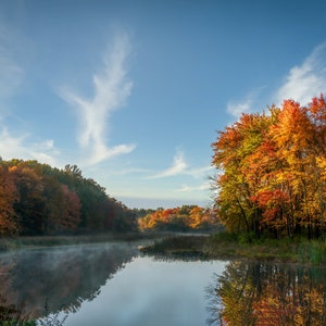 A Brisk Autumn Morning on Great Brook Waterway in Southwick MA - Etsy