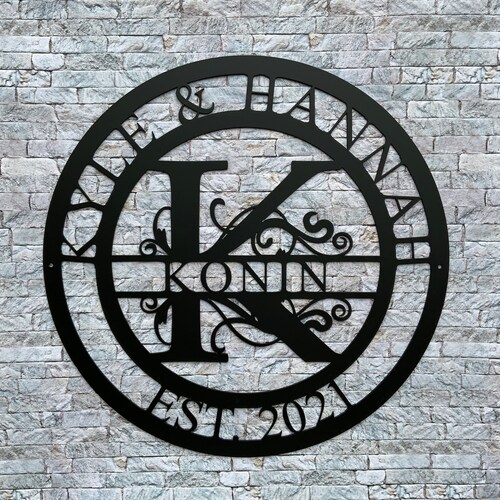 Personalized Family Name Metal Sign Housewarming Gift Metal - Etsy