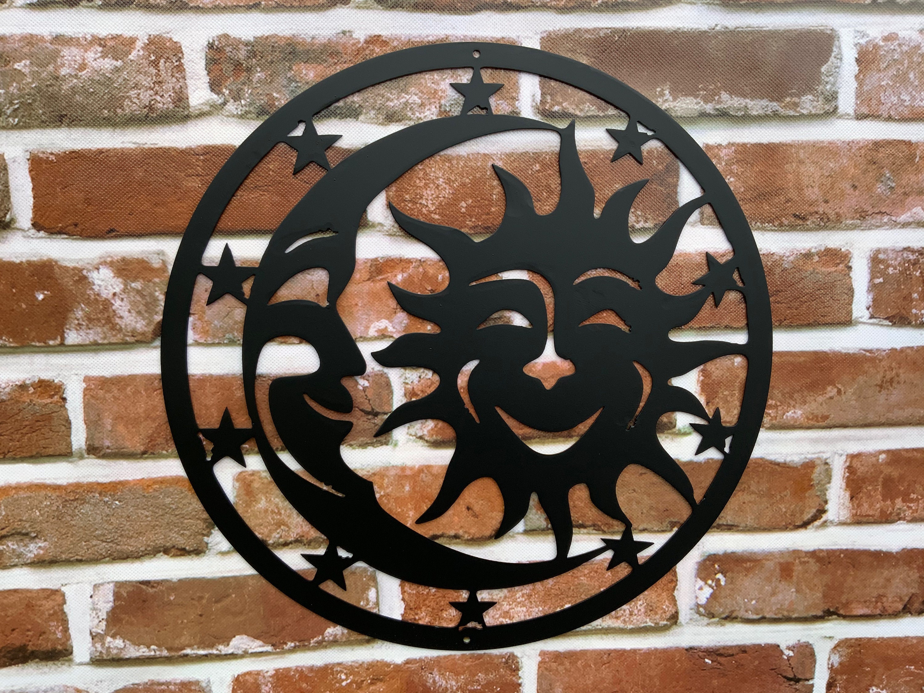 Sun and Moon Metal Art Sign Metal Decor Wall Art Wall - Etsy