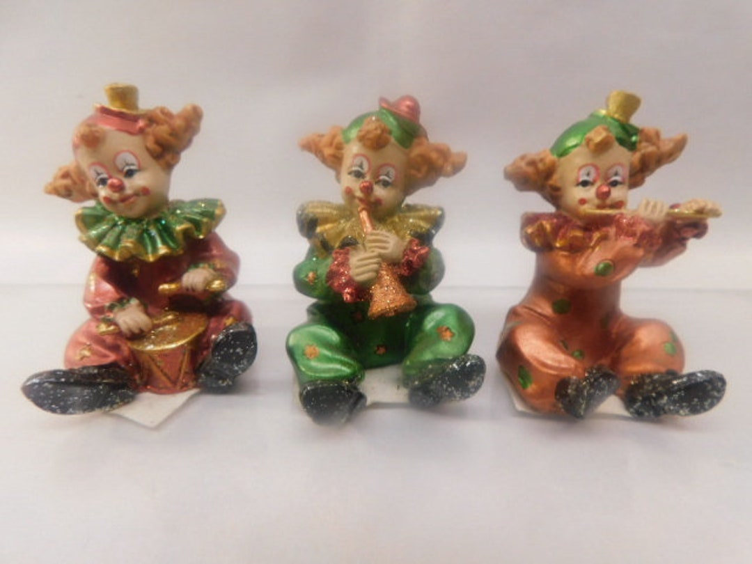 Jester Musical Clowns Set Collectible Figurines Statues Parade Party ...
