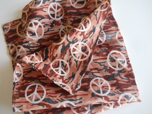 Peace Sign Camo Wrap Bandanna Scarf Head Wrap - Etsy