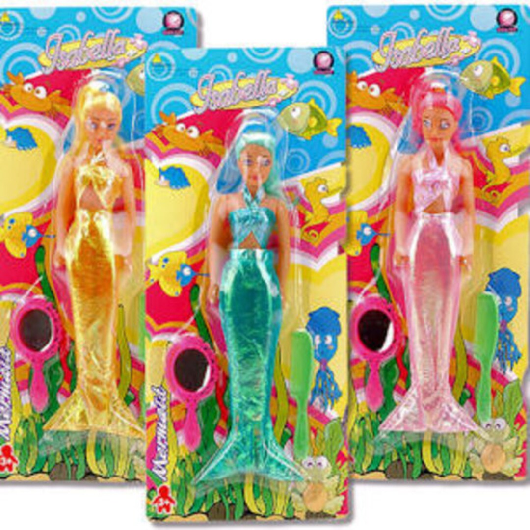 Mermaids Toy Mermaid Colorful Doll Neon Colors Dolls in 3 Asst Colors ...
