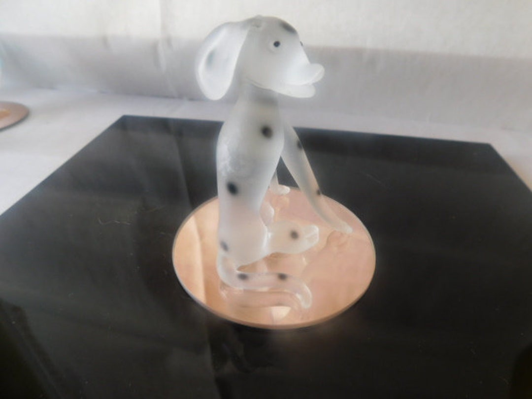 Dalmatian Dog Art Glass Spun Blown Glass Mirror Base - Etsy