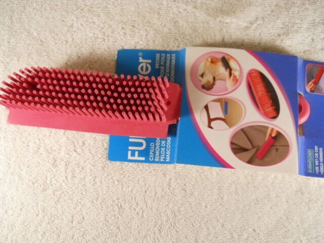 Vintage Evriholder Furemover PET Hair Removal Brush Red Rubber W/ Side Scraper - Etsy