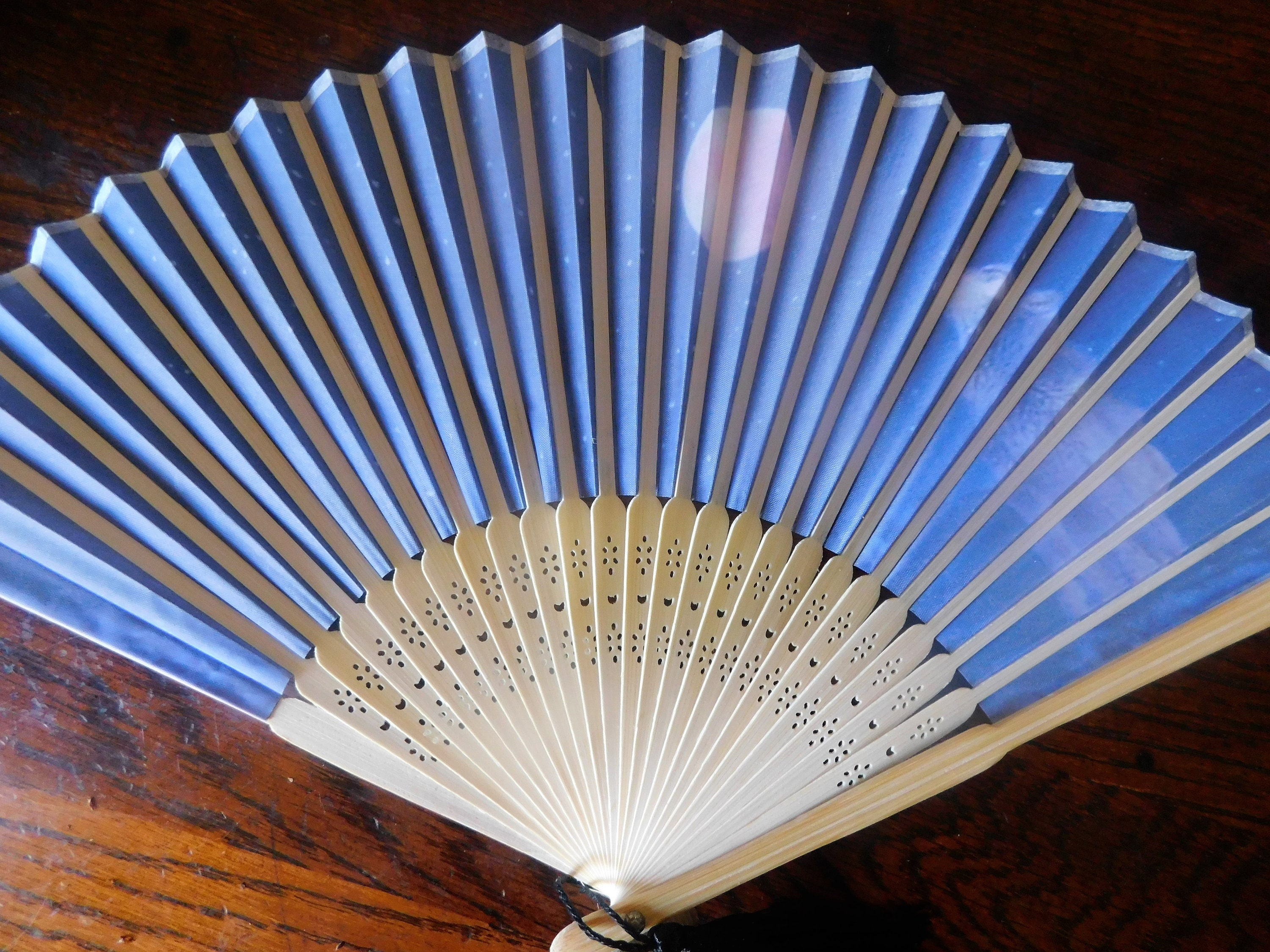 Wolf Howling Fan Night Stars Full Moon Silk Nylon Handheld Fan - Etsy