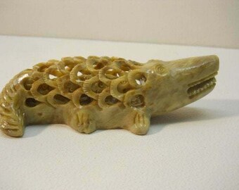 Alligator Stone Statue - Etsy