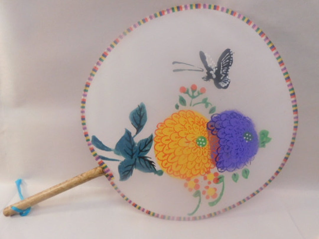 Floral Butterfly Palace Handheld Fan - Etsy