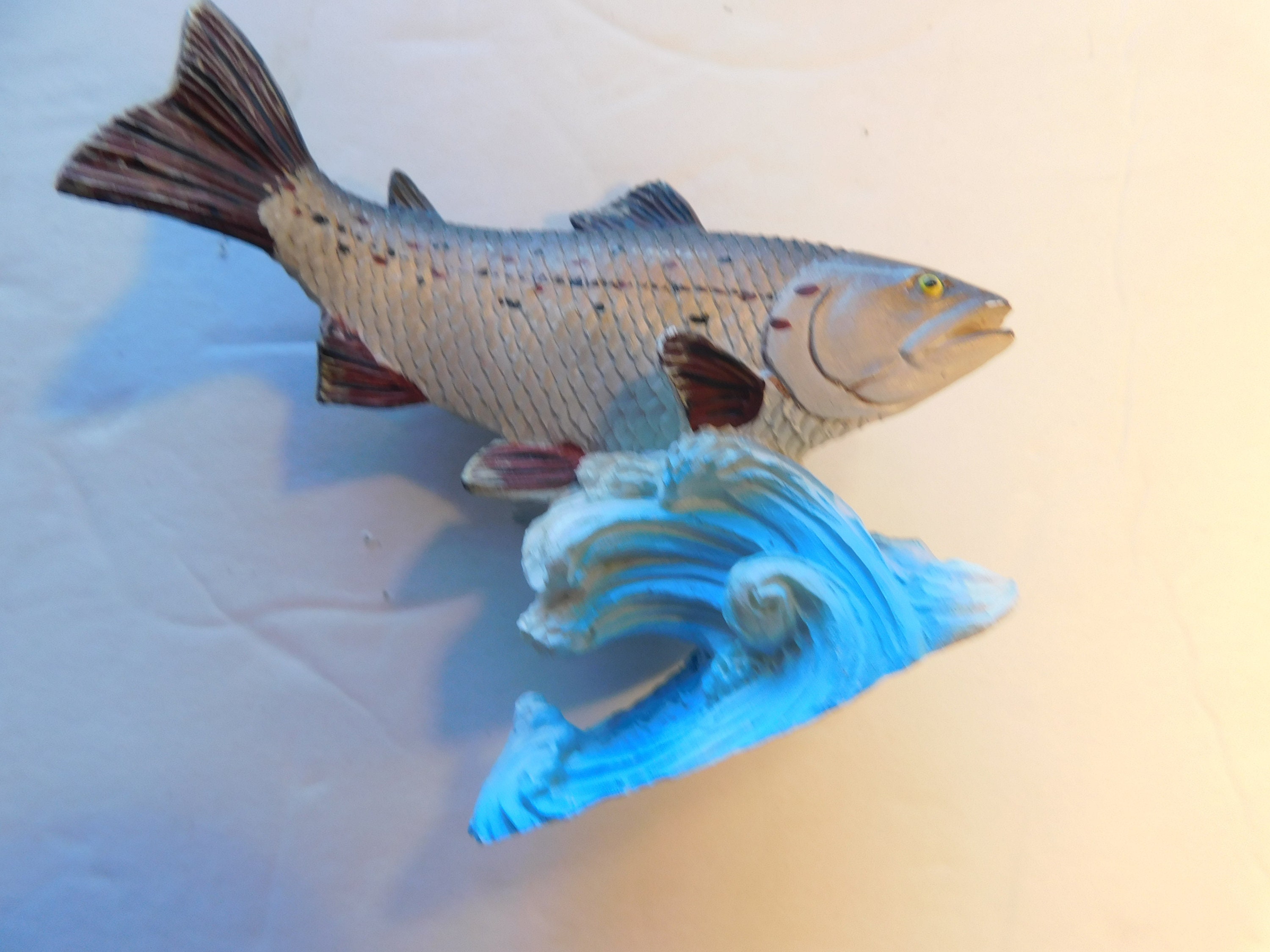 Trout on Water Hand Painted Fish Figurine Decorative N963 - Etsy UK